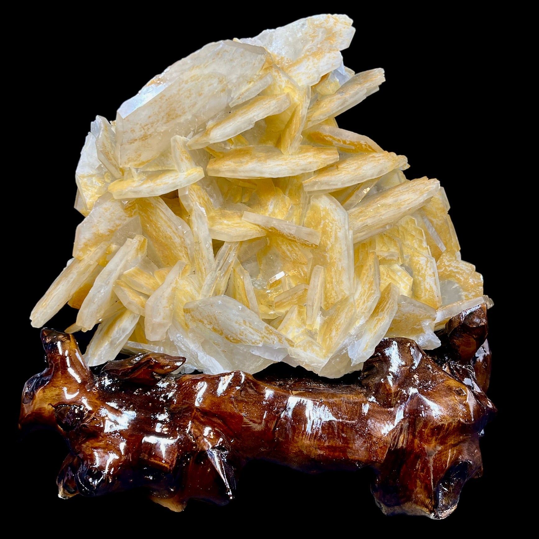 Yellow Calcite w/ Stand – Tethys Trading Co